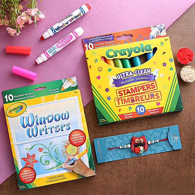 Maroon Owl Kids Rakhi Hamper Exp usa | Gift Maroon Owl Kids Rakhi ...