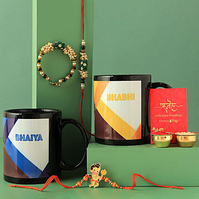 Sneh Classic Family Rakhi Set & Personalised Photo Mugs usa | Gift Sneh ...