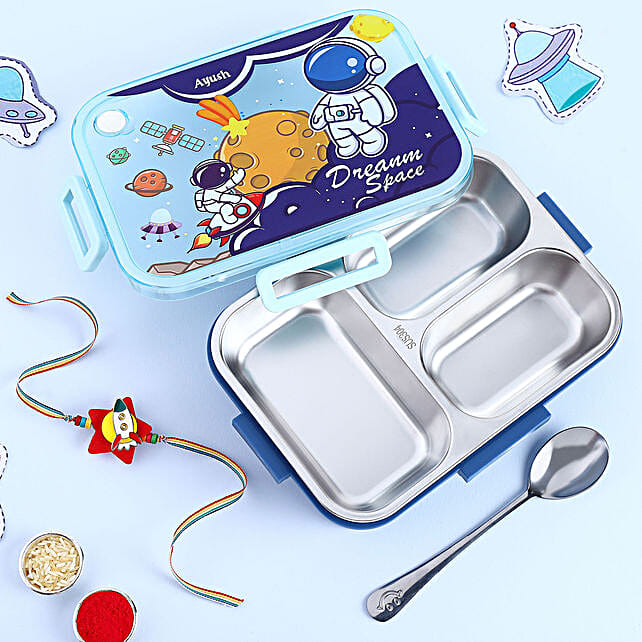 Astronaut Theme Rakhi & Personalised Lunch Box usa | Gift Astronaut ...