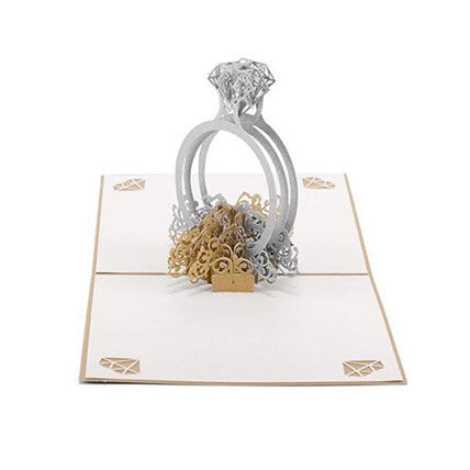 Buy/Send Handmade 3D Pop Up Diamond Ring Greeting Card Online- Ferns N ...