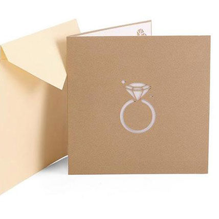 Buy/Send Handmade 3D Pop Up Diamond Ring Greeting Card Online- Ferns N ...