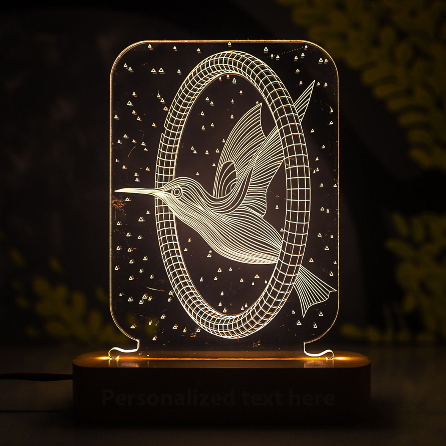 Buy/Send Personalised Yellow LED Bird Lamp Online- Ferns N Petals