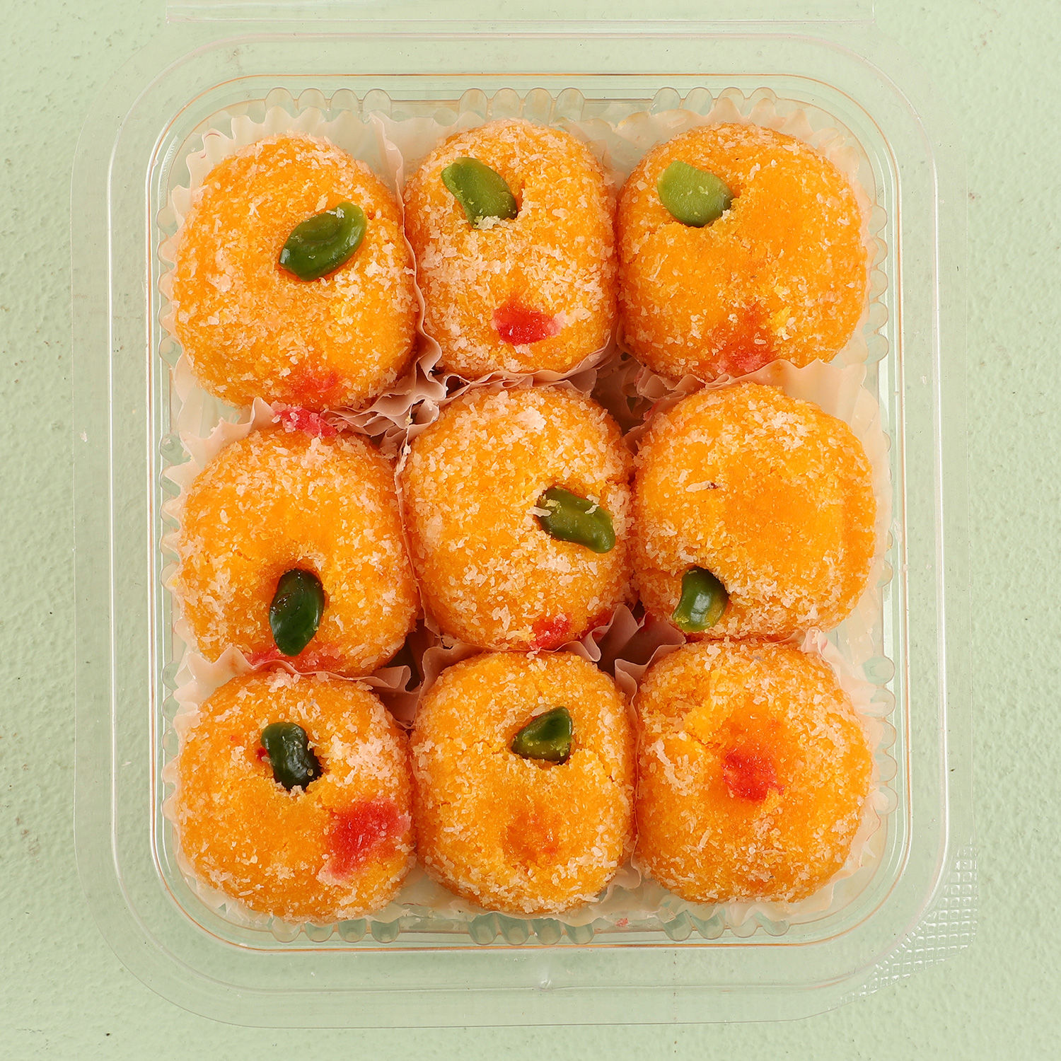 Buy/Send Kesar Coconut Laddu Box- 150 gms Online- Ferns N Petals