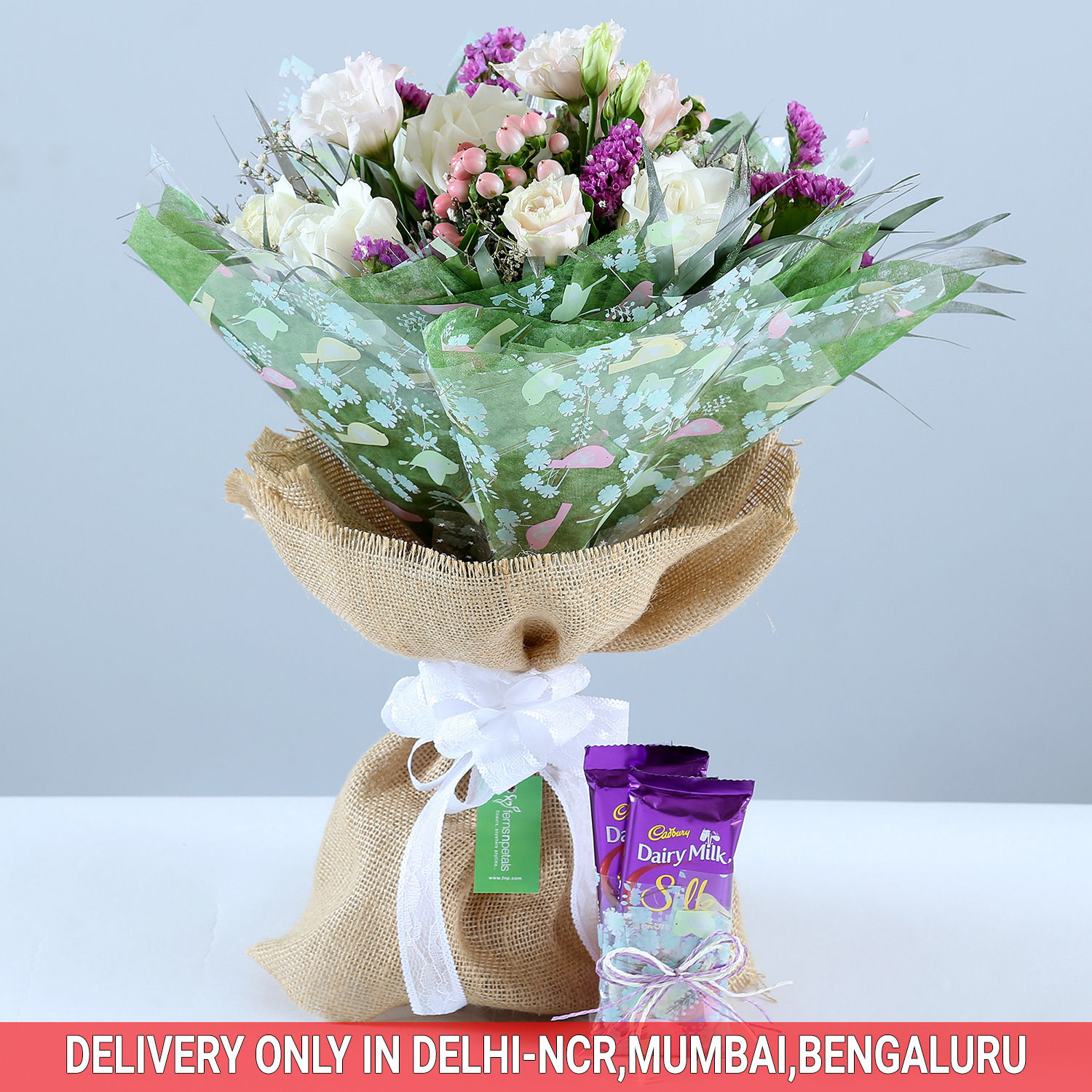 Buy/Send Beautiful Bouquet & Dairy Milk Combo Online- Ferns N Petals