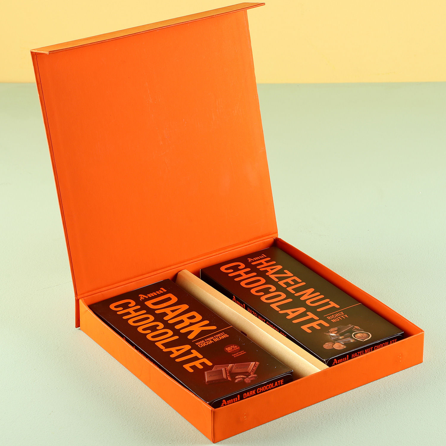 Buy/Send Delicious Amul Chocolate Bars Orange Box Online- Ferns N Petals