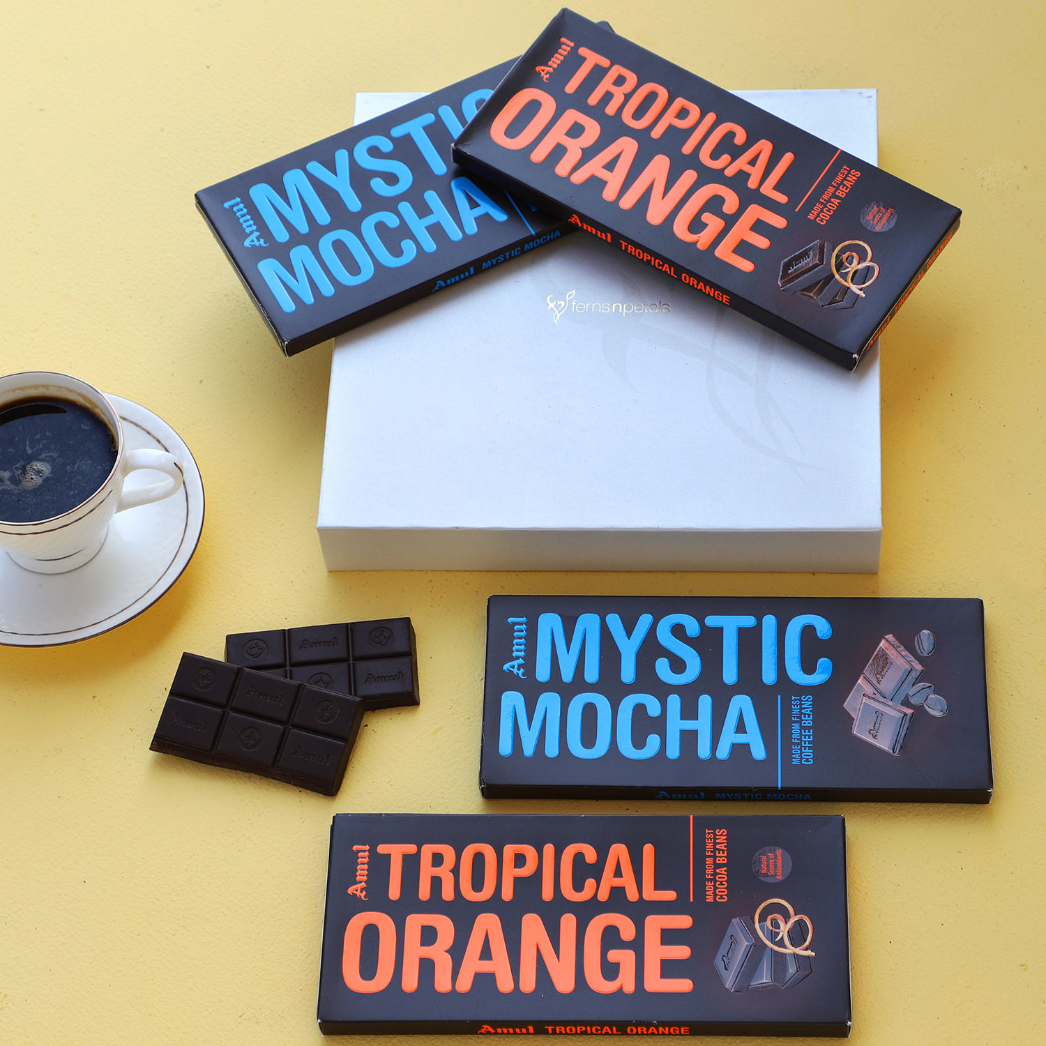 Buy/Send Delicious Amul Chocolate Bars White Box Online- Ferns N Petals