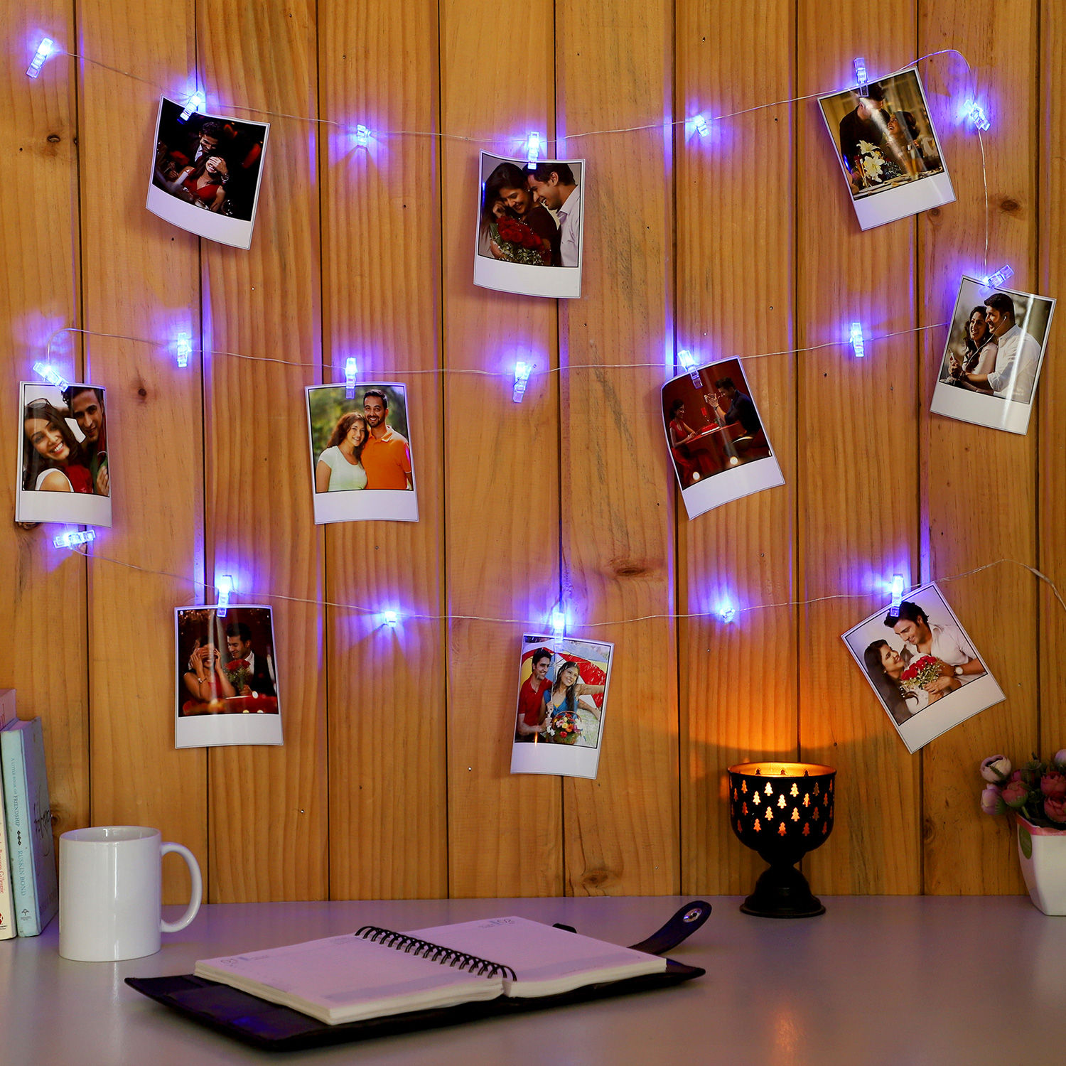 Buy/Send Polaroid Photos LED String Blue Lights Online- Ferns N Petals