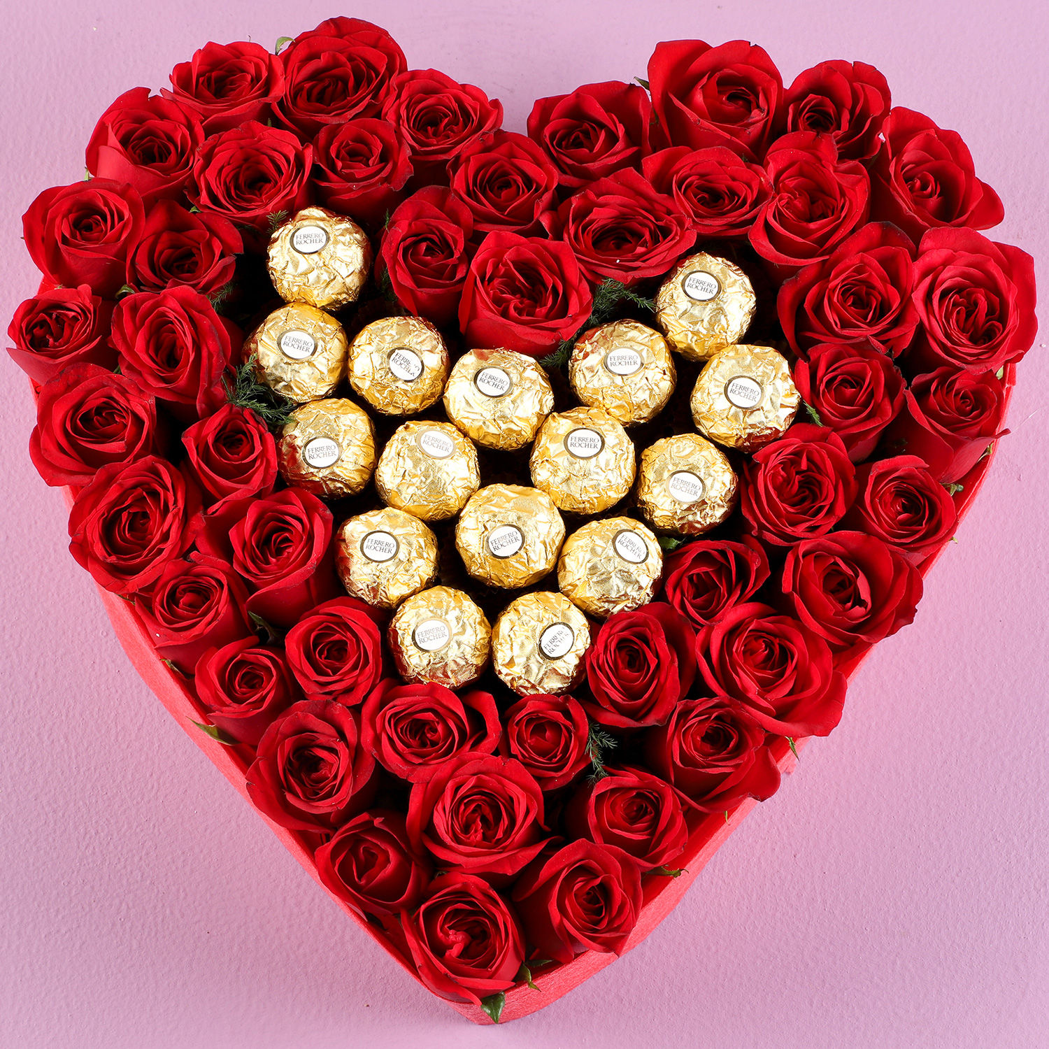 Buy/Send Heart Shaped Roses Arrangement Online- Ferns N Petals