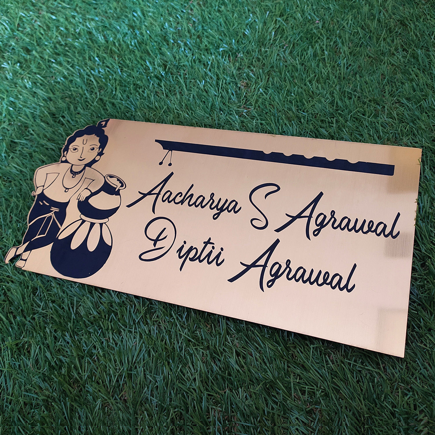 Buy/Send Personalised Lord Krishna Name Plate Online- Ferns N Petals