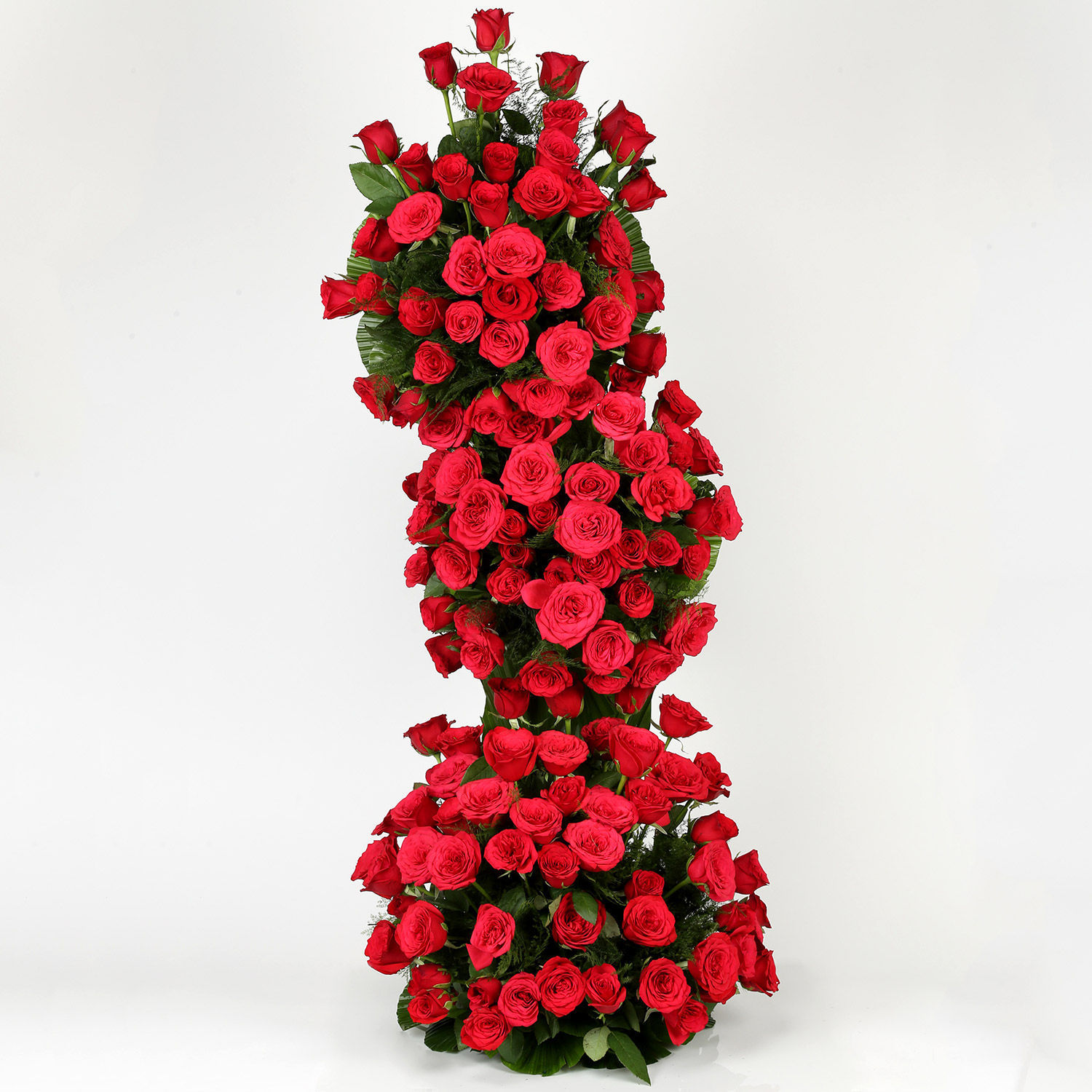 Buy/Send 100 Red Roses Premium Arrangement Online- Ferns N Petals