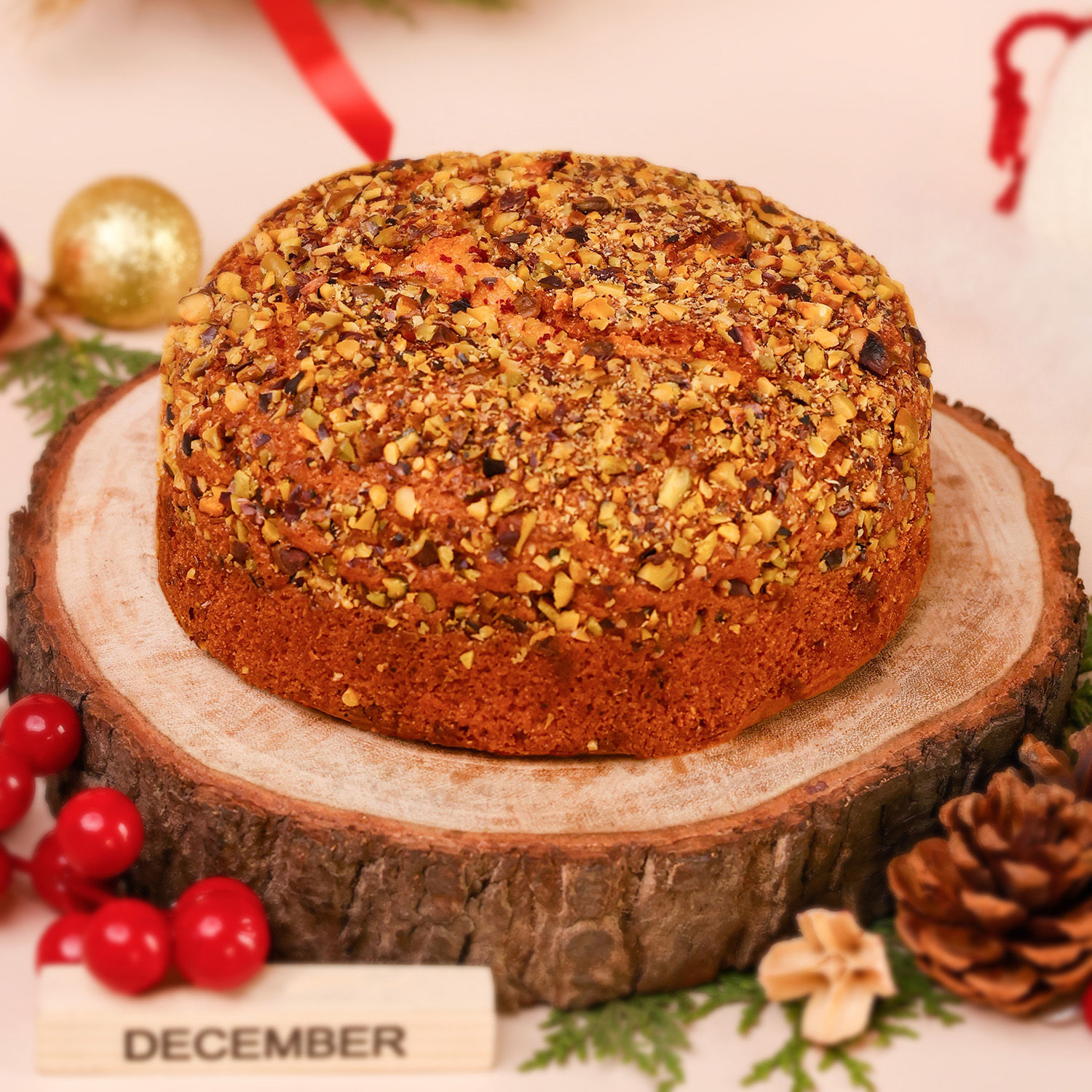 Buy/Send Pistachio & Pomegranate Dry Cake Half Kg Online- Ferns N Petals