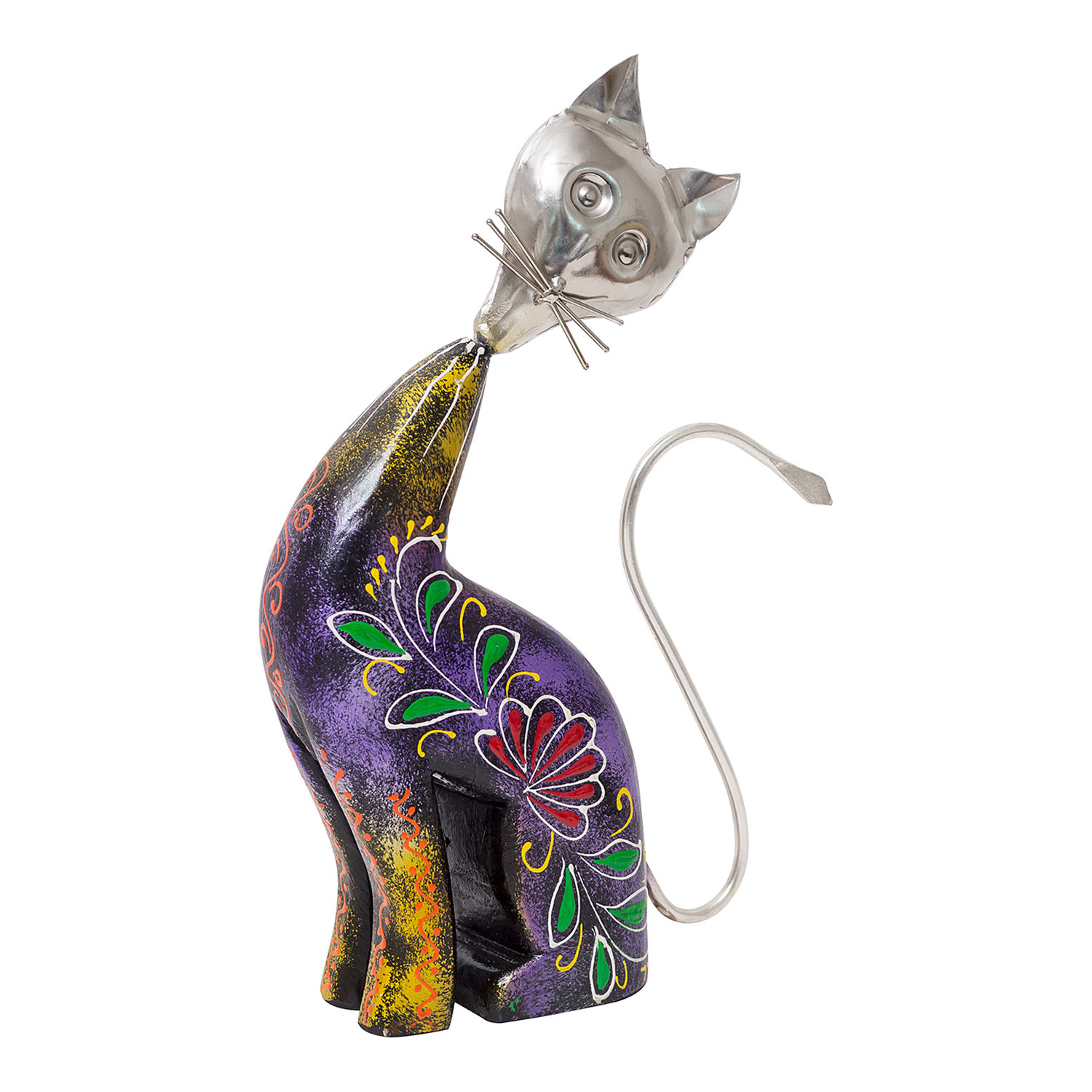 Buy/Send Handicrafted Cat Showpiece Purple Online- Ferns N Petals