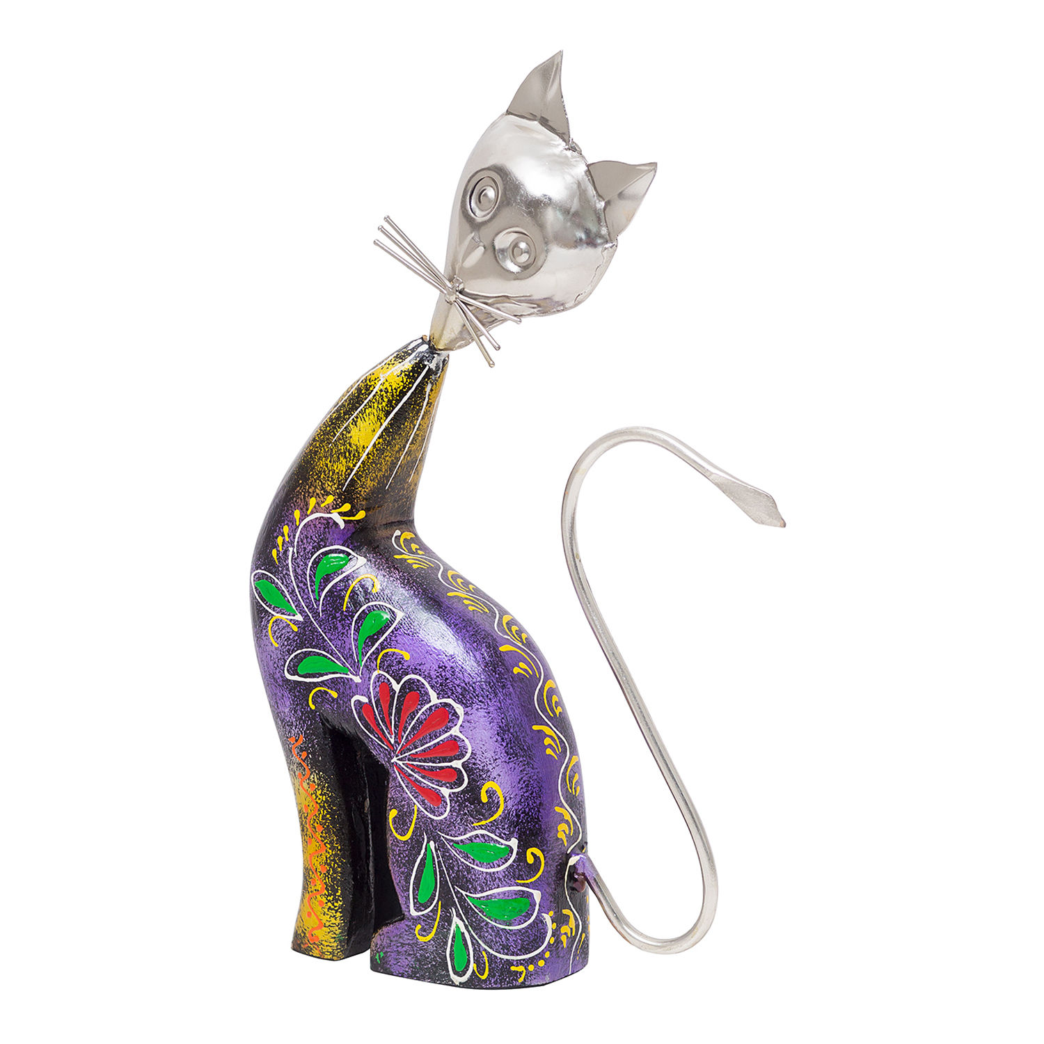 Buy/Send Handicrafted Cat Showpiece Purple Online- Ferns N Petals