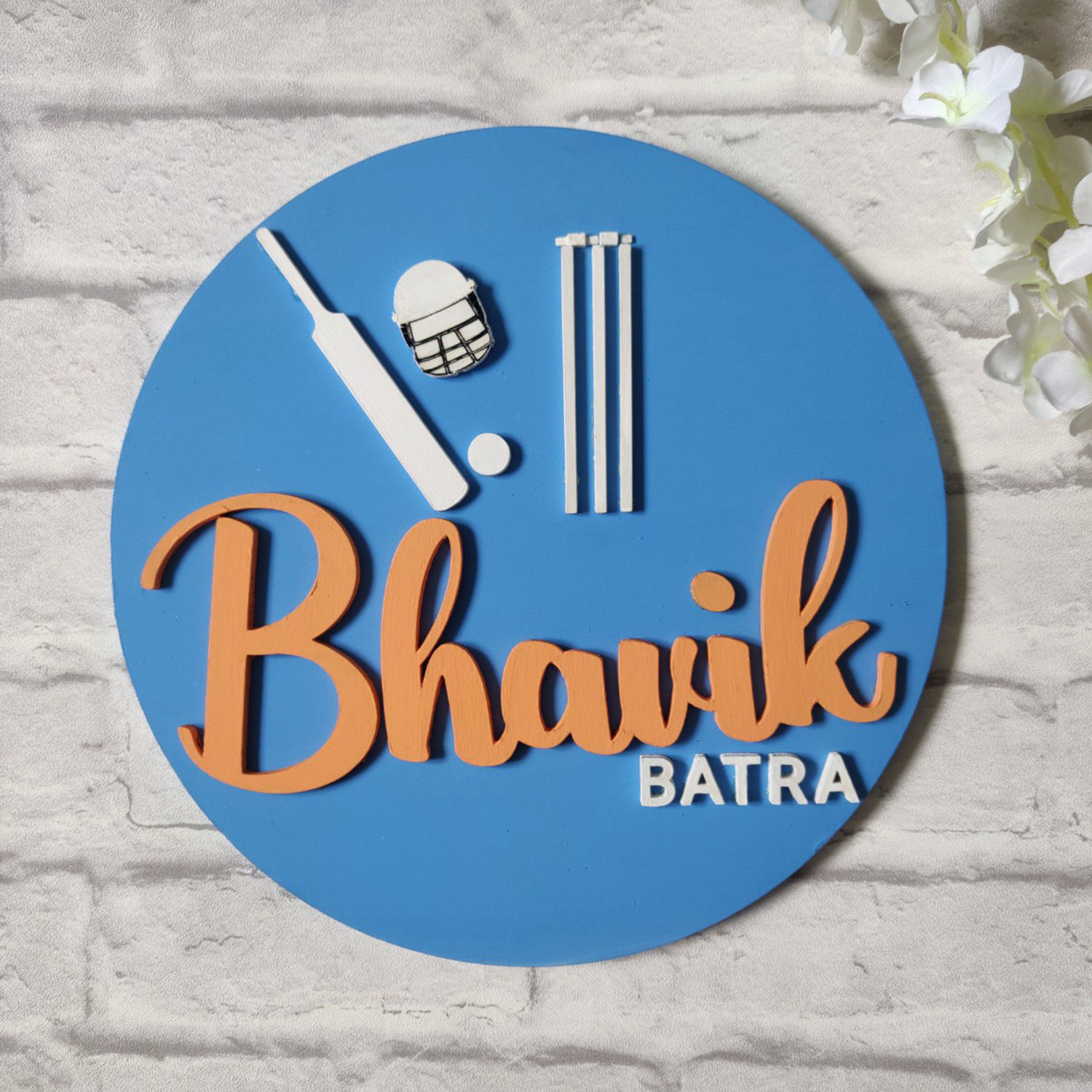 Buy/Send Cricket Theme Nameplate Online- Ferns N Petals