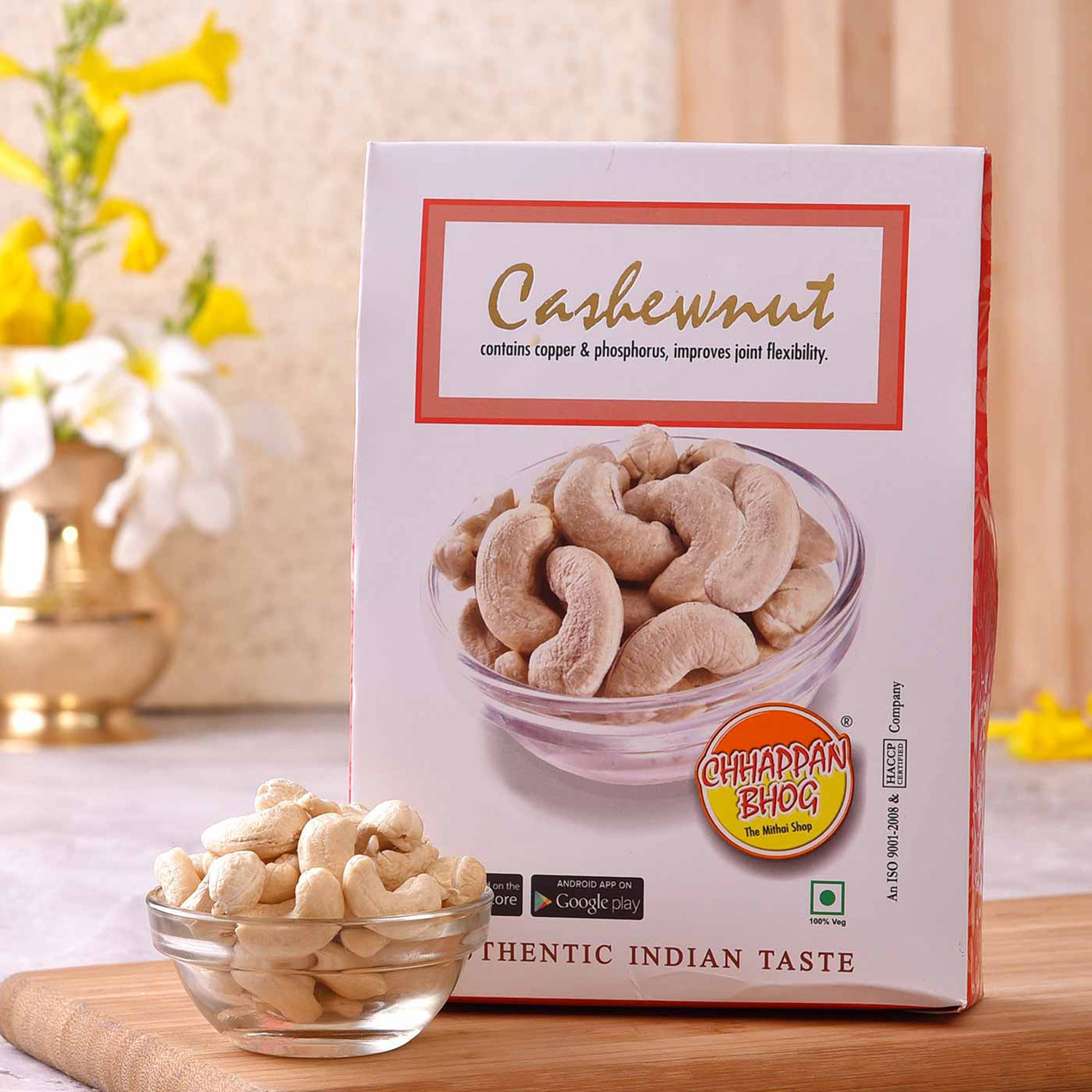 Buy/Send Chhappan Bhog Kesar Peda & Cashew Nuts Pack With Kerala Deep ...