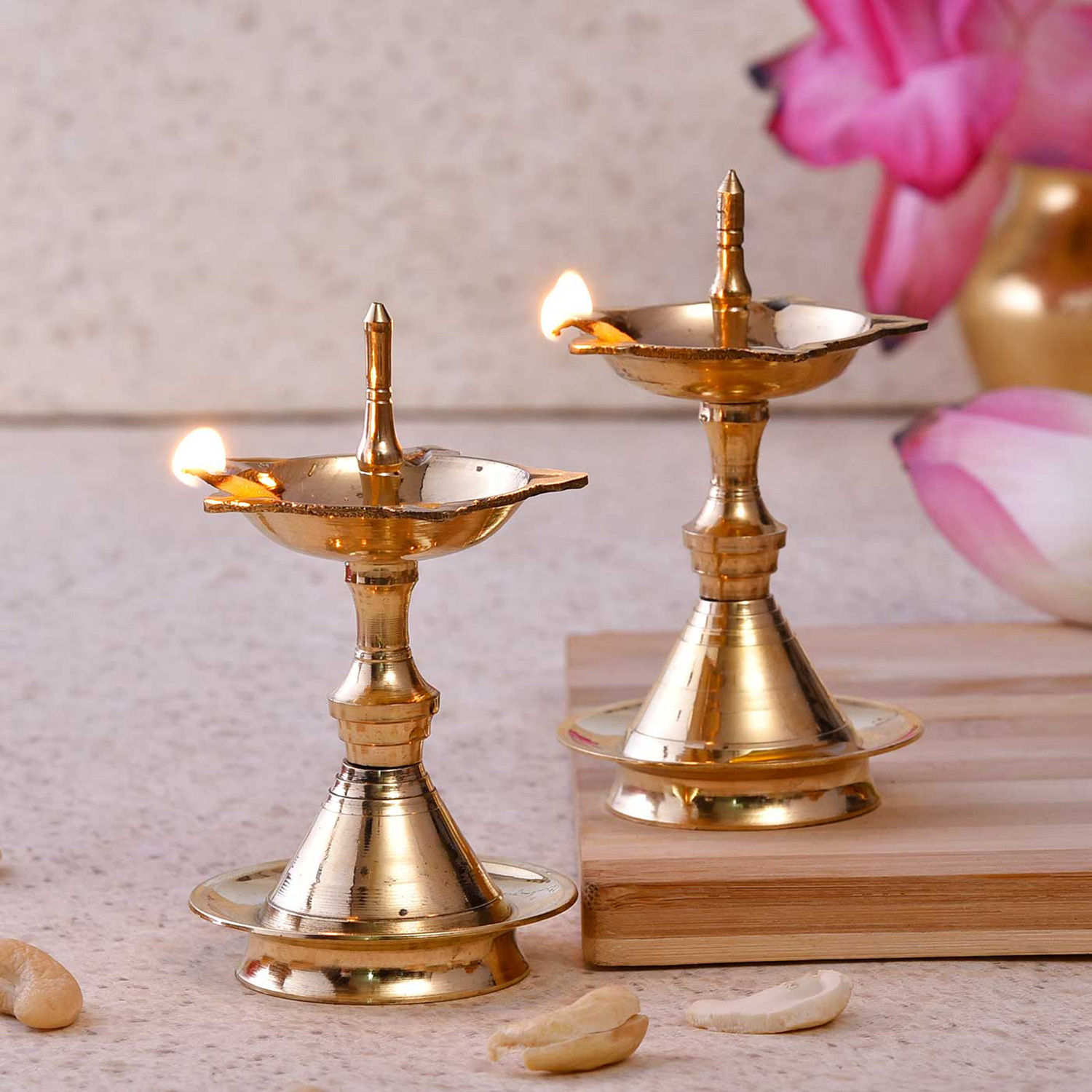 Buy/Send Chhappan Bhog Sweets & Cashews With Pair Of Uddipi Deep Online ...