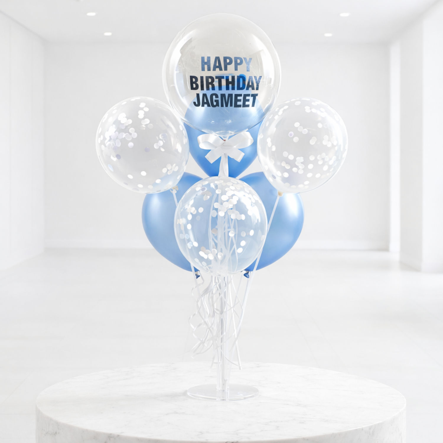 Buy/Send Glittery Happy Birthday Balloon Bouquet Online- Ferns N Petals