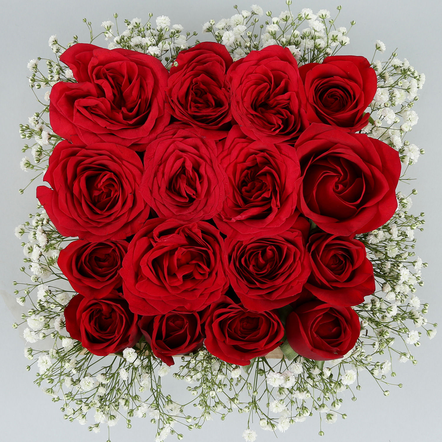 Buy/Send 16 Red Roses Arrangement In Wooden Base Online- Ferns N Petals